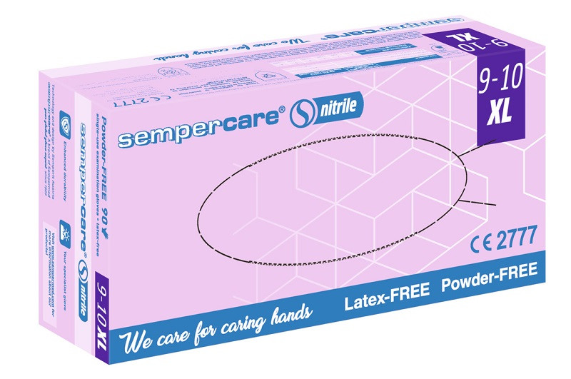 Sempercare® nitrile Handschuhe ozeanblau, Der altbekannte robuste und beständige Nitrilhandschuh ...