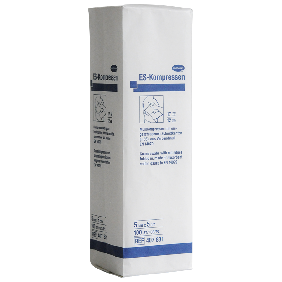 IVF Hartmann ES-Kompressen Typ 17-fädig, unteril, 12-fach, 5 x 5 cm ...